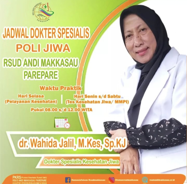 Ini Jadwal Poli Jiwa di RSUD Andi Makkasau Parepare - Portal Insiden