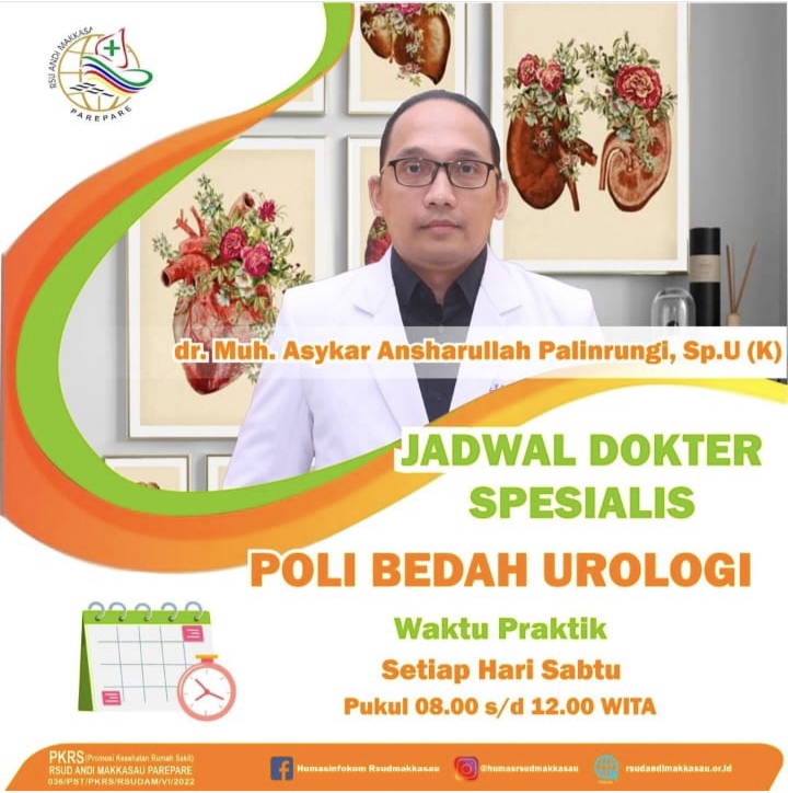 Ini Jadwal Praktek Poli Urologi di RSUD Andi Makkasau Parepare - Portal Insiden