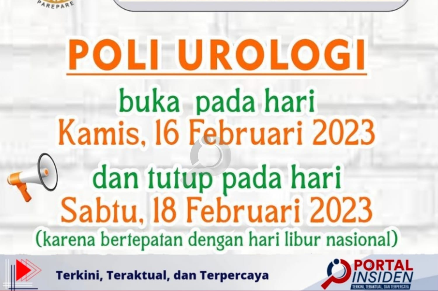 Libur Nasional, Poli Urologi di RS Andi Makkasau Tutup Hari Sabtu ...