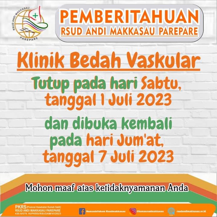 Manajemen RS Andi Makkasau Rilis Klinik Bedah Vaskular Tutup Hari Sabtu - Portal Insiden