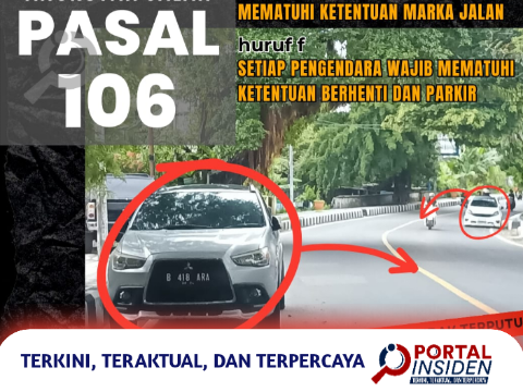 Stop Berhenti atau Parkir di Marka Garis Utuh - Portal Insiden