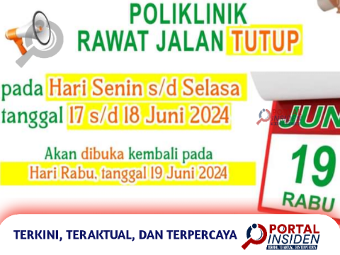 Hari Raya Idul Adha, Poliklinik Rawat Jalan RS Andi Makkasau Tutup Sementara - Portal Insiden