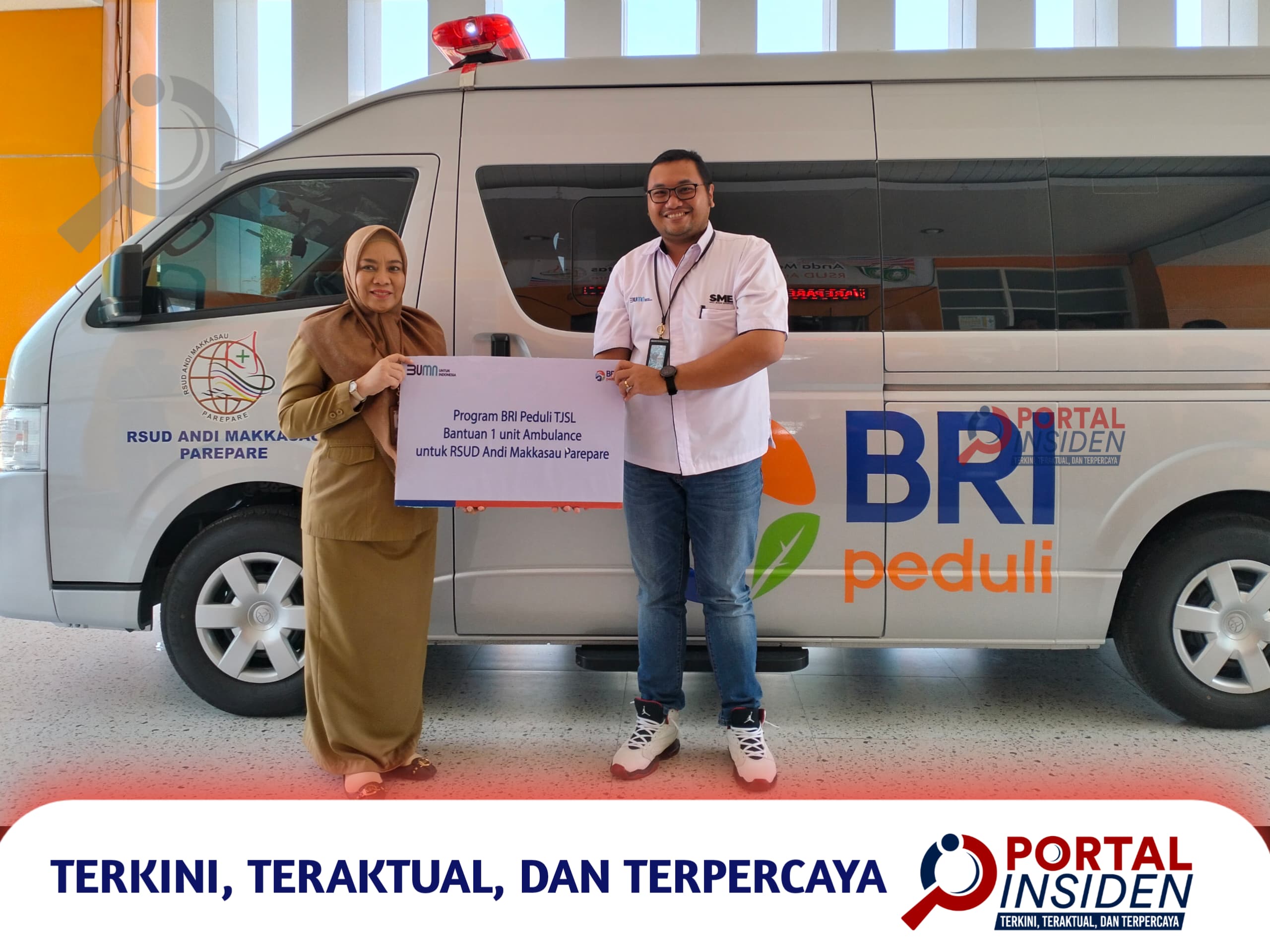Peduli Kesehatan, BRI Parepare Donasikan Mobil Ambulans ke RSUD Andi Makkasau - Portal Insiden