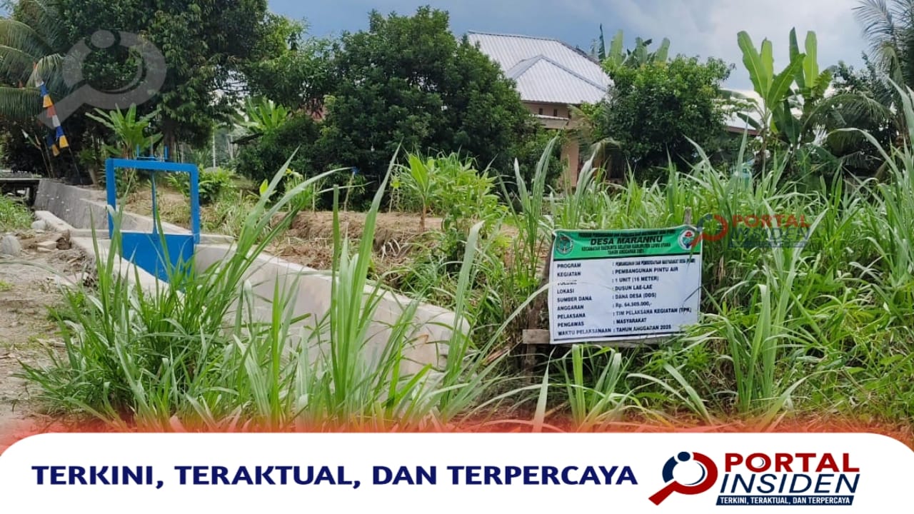 Bangunan Pintu Air TA 2025 di Desa Marannu Bergeser, Diduga Sang Kades Sengaja Alihkan Untuk ...